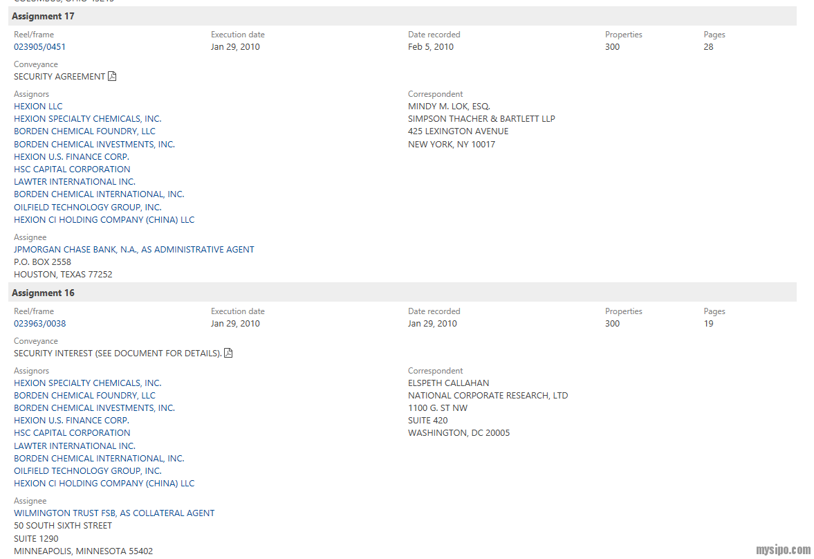 USPTO检索专利权转让变更情况，结果解读。-思博论坛